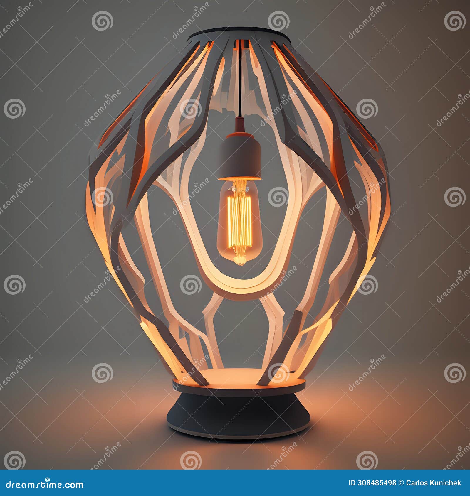 Digital Art Interior Lamp Design - Generated by Ai Stock Illustration ...
