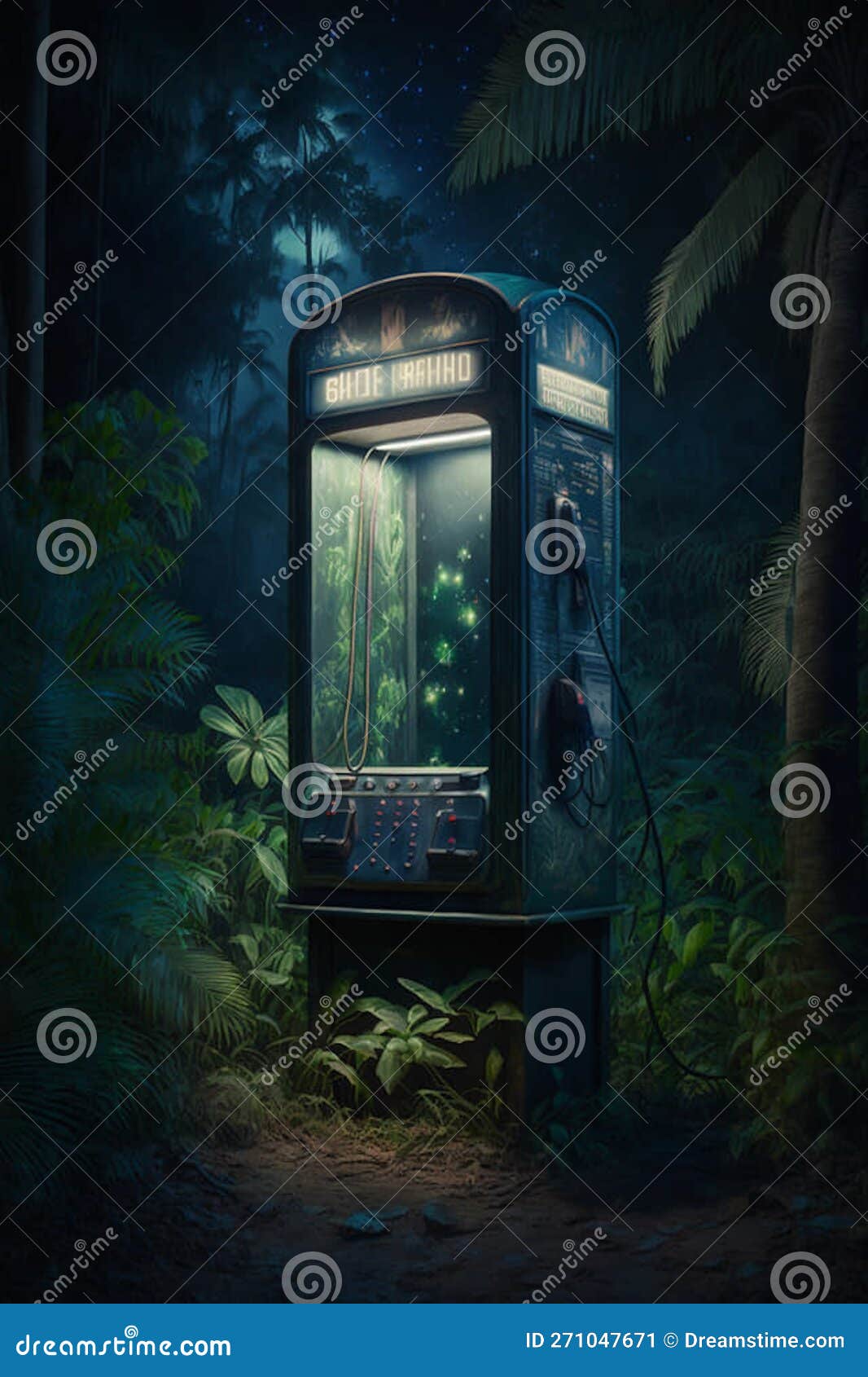 A Digital Art of a Machine in the Dark Stock Illustration ...