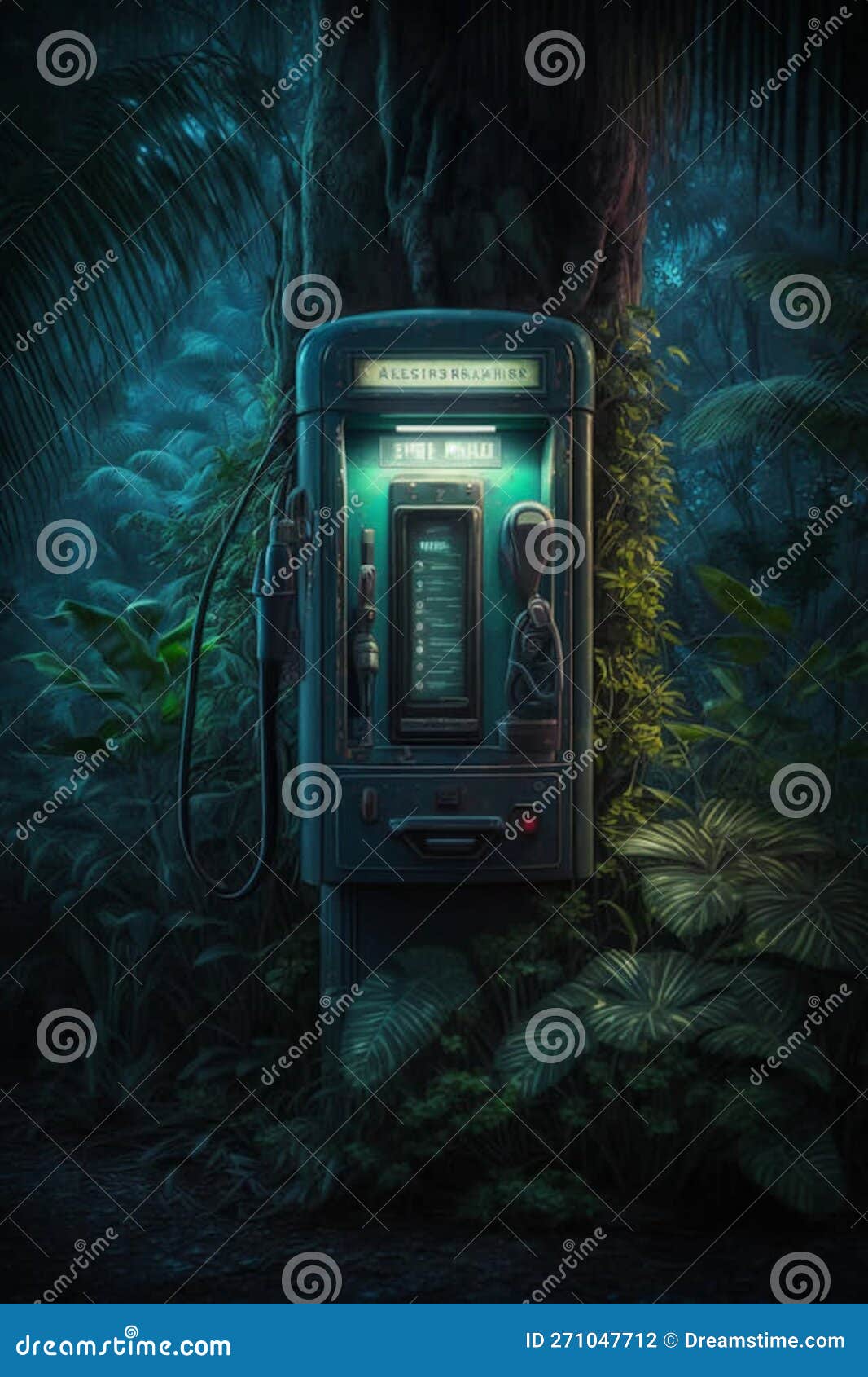 A Digital Art of a Machine in the Dark Stock Illustration ...