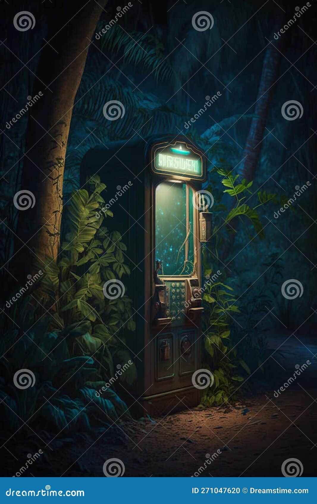 A Digital Art of a Machine in the Dark Stock Illustration ...
