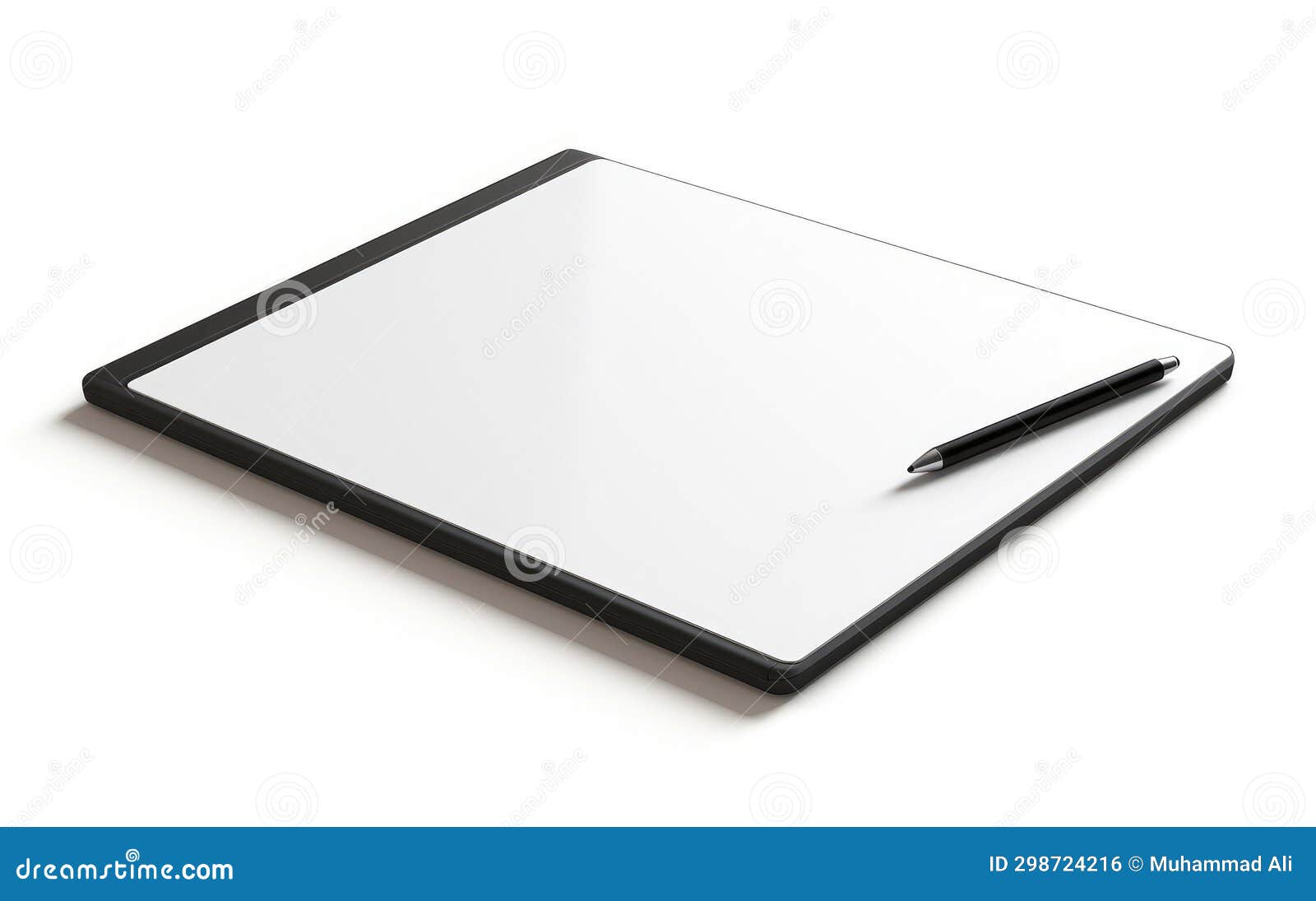 Digital Art Pad on White Background Stock Illustration - Illustration ...