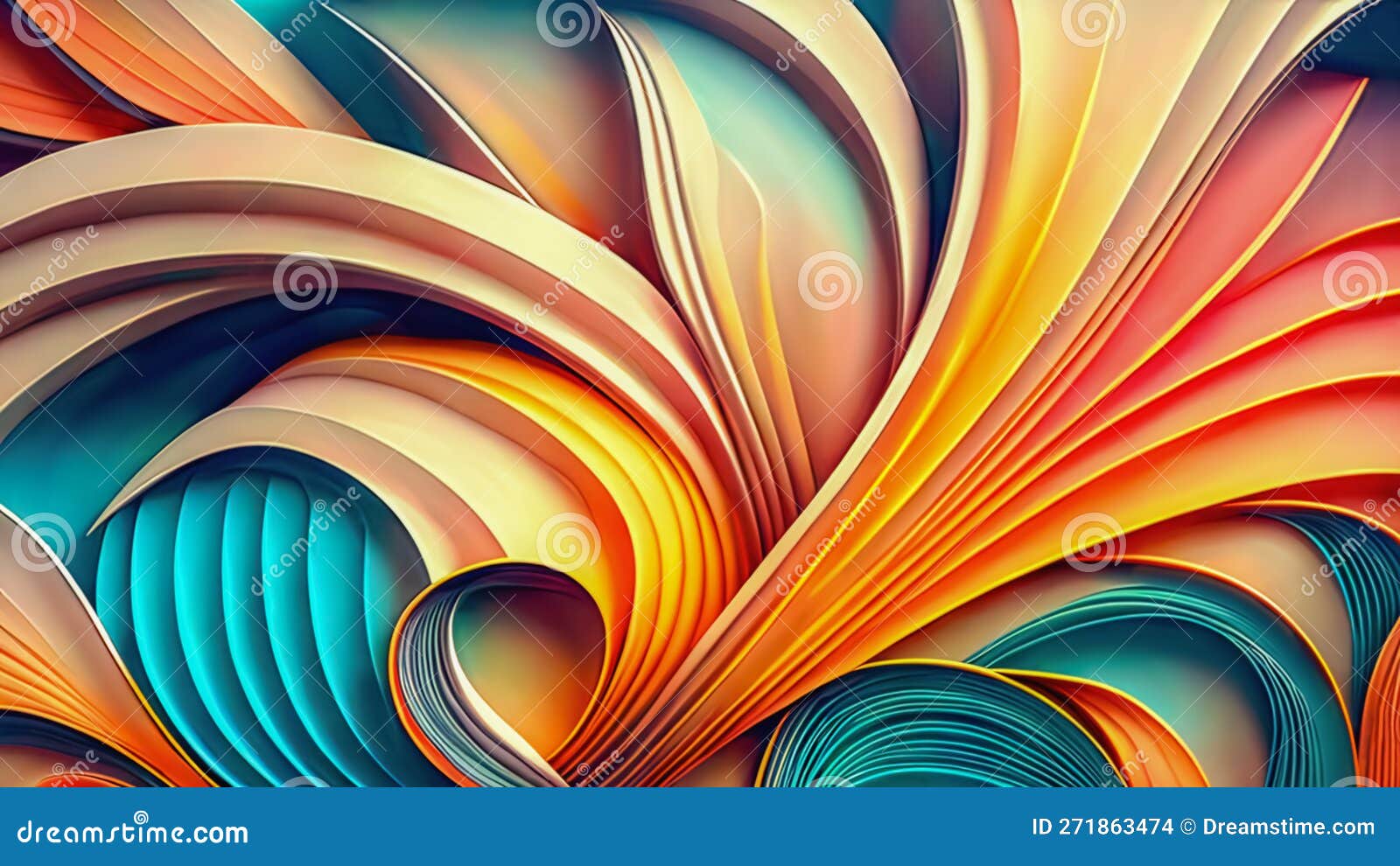 Digital Art of Pastel Complementary Lines Pattern Stock Illustration ...