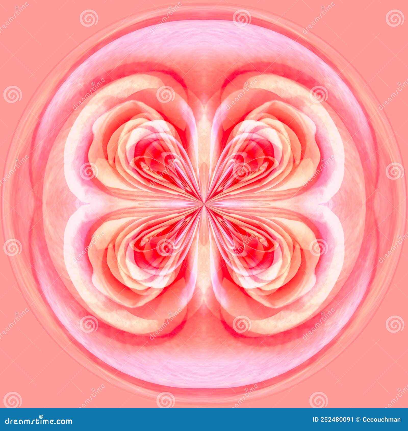 Digital Art: Pastel Pink Roses in an Orb Stock Image - Image of design ...