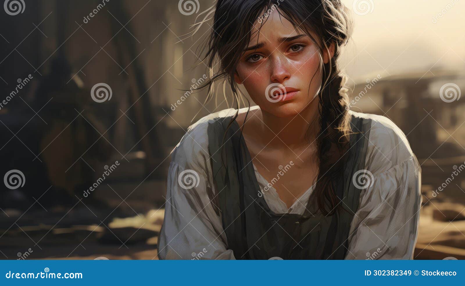 Digital Art: Peasant Girl in Plain, Sad - Art of Dead Android Game ...
