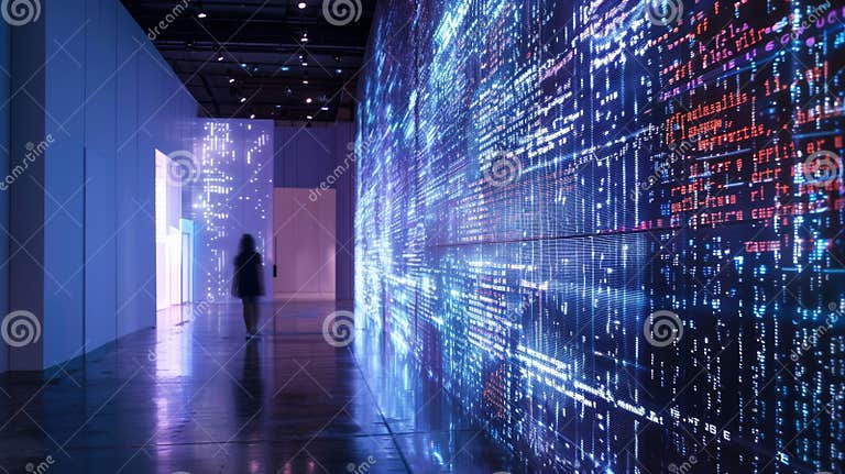 A Digital Art Piece Composed Entirely of Code is Displayed on a Large ...