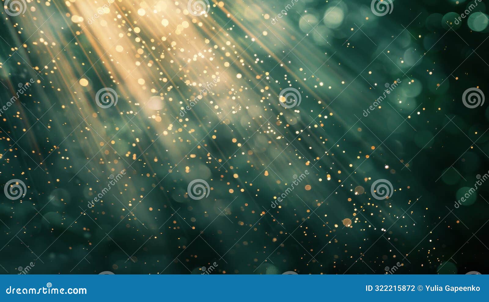 Abstract Digital Art Depicting Light Beams and Glimmering Particles on ...