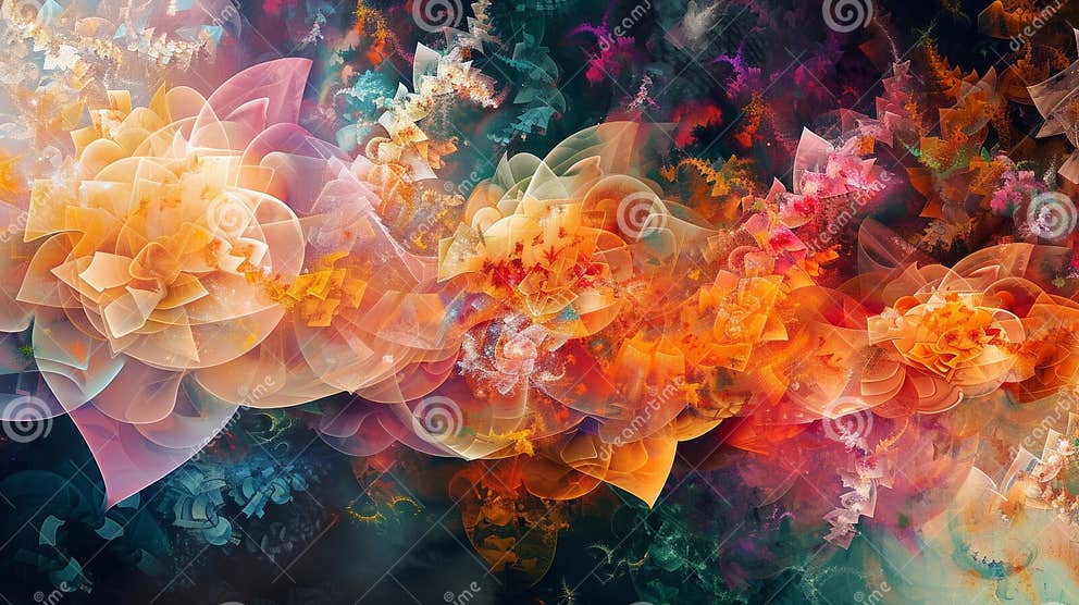 Digital Art Pieces Generated by Algorithms Creating Abstract and Complex Patterns, Fluids ...