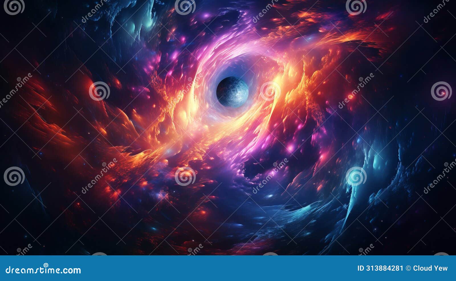 A Digital Art Representation of a Hyper Space Galaxy Stock Illustration ...