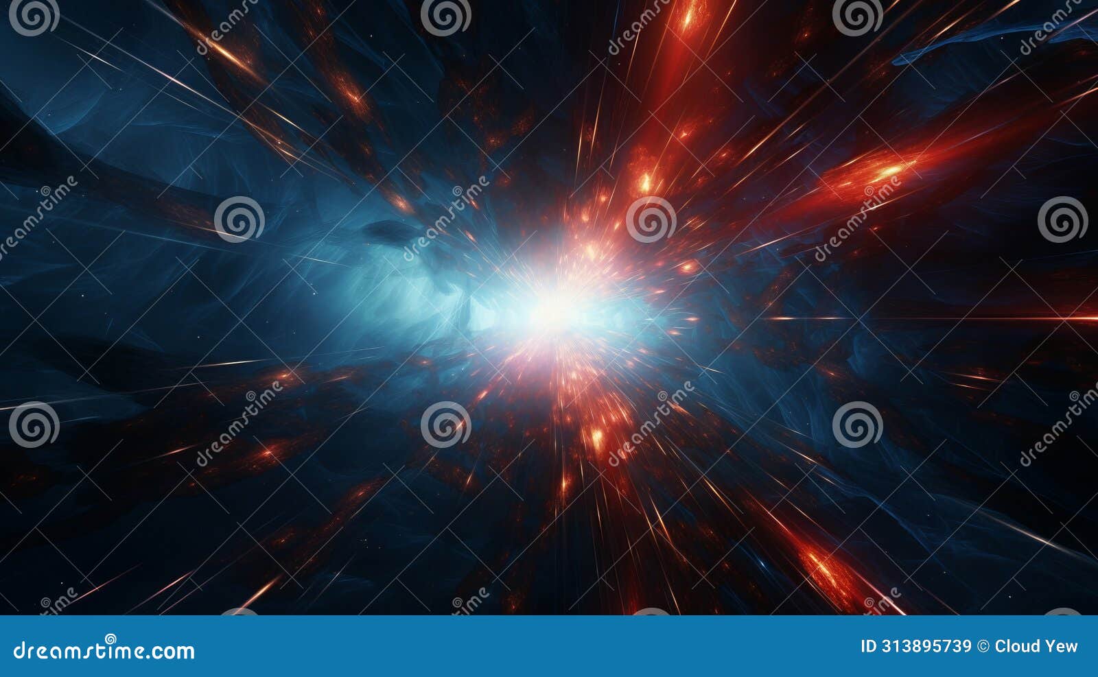 A Digital Art Representation of a Hyper Space Warp Stock Illustration ...