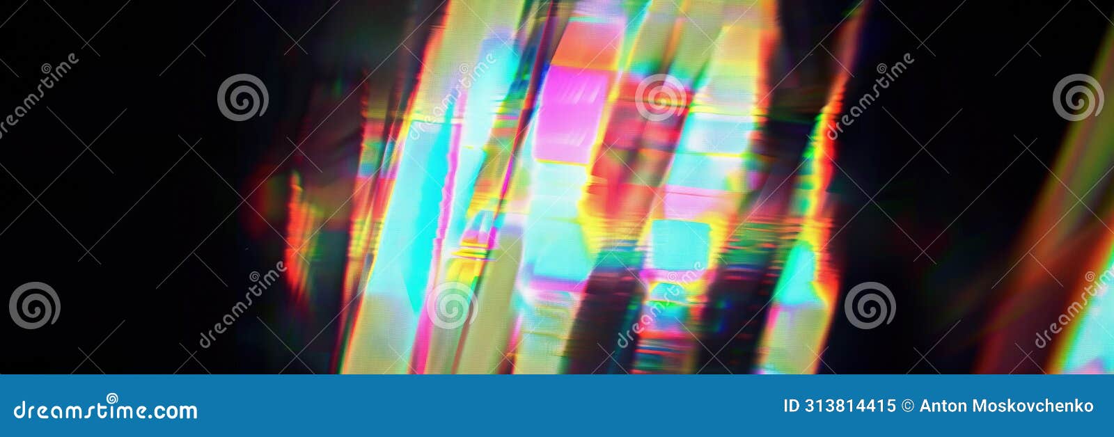 Digital Art Showing a Fragmented Spectrum of Light, Possibly ...