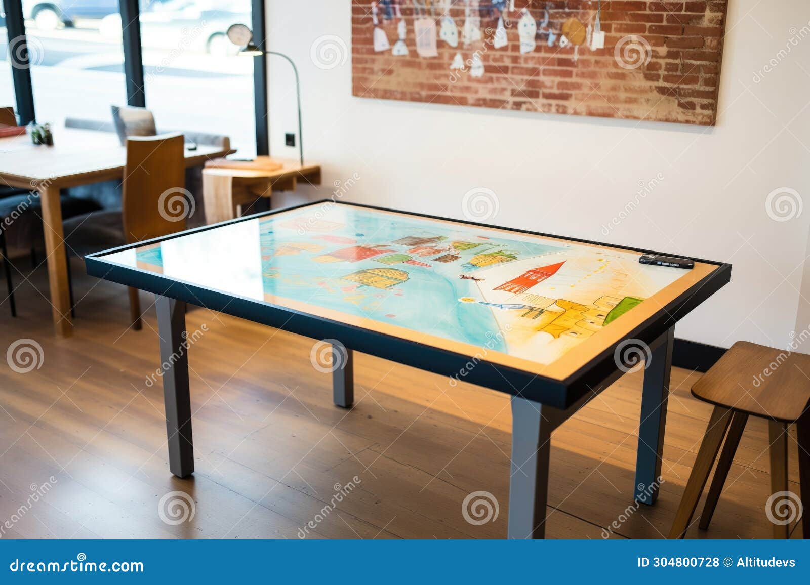 Digital Art Table with Touchscreen Surface for Drawing Stock ...