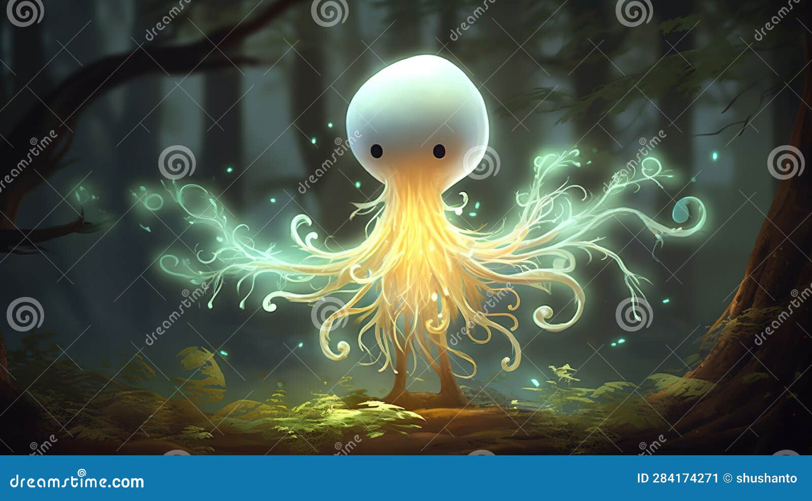 Digital Art of Willo the Wisp Stock Illustration - Illustration of ...
