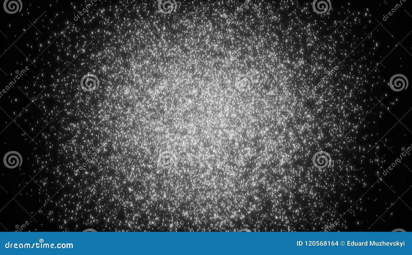 Digital Artificial Intelligence Brain Forms Grows Cloud Binary Data Stock Video Footage by Megapixl