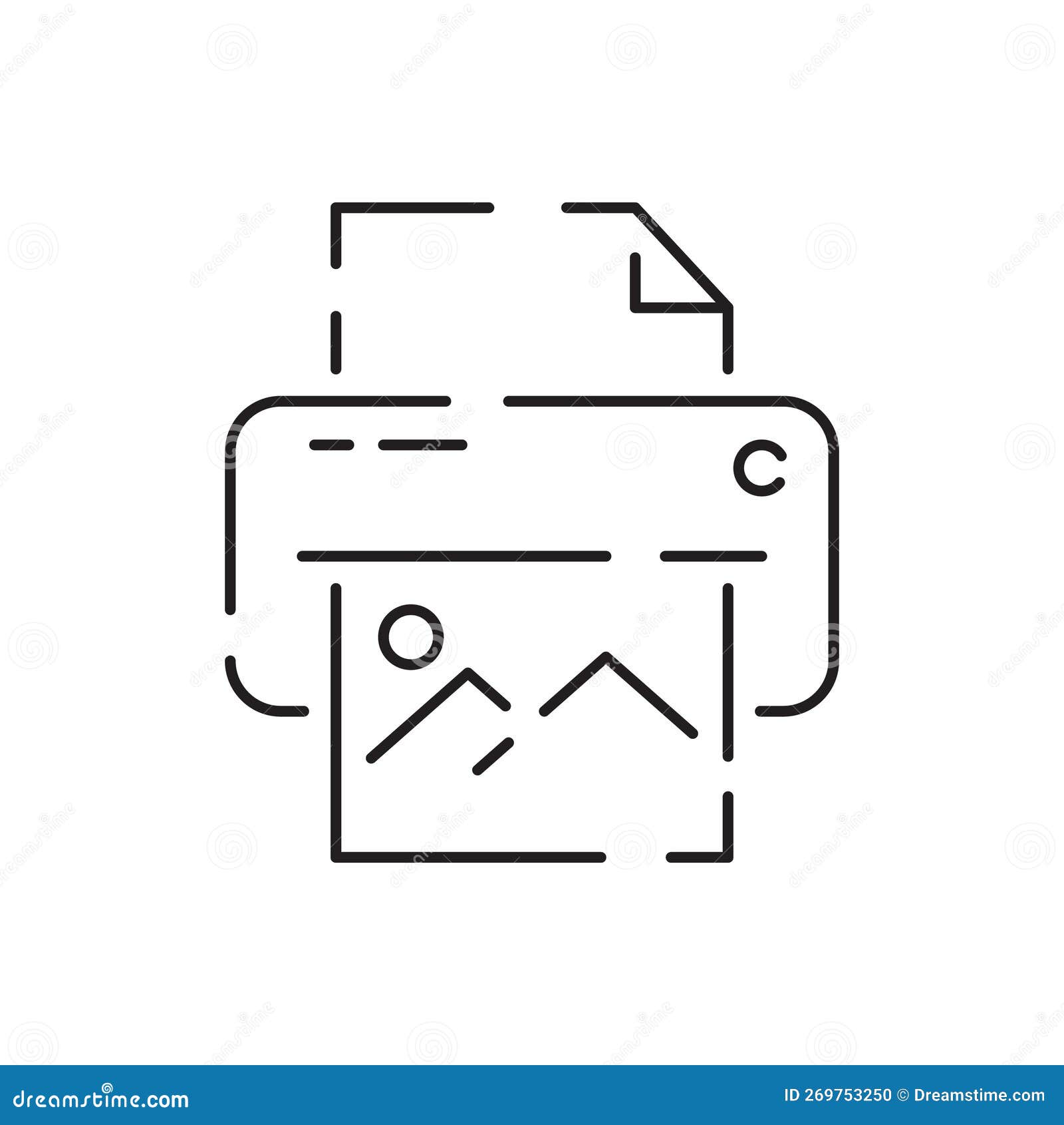 Digital Artist and Digital Art Tools Line Icon Thin Line Design. Vector ...