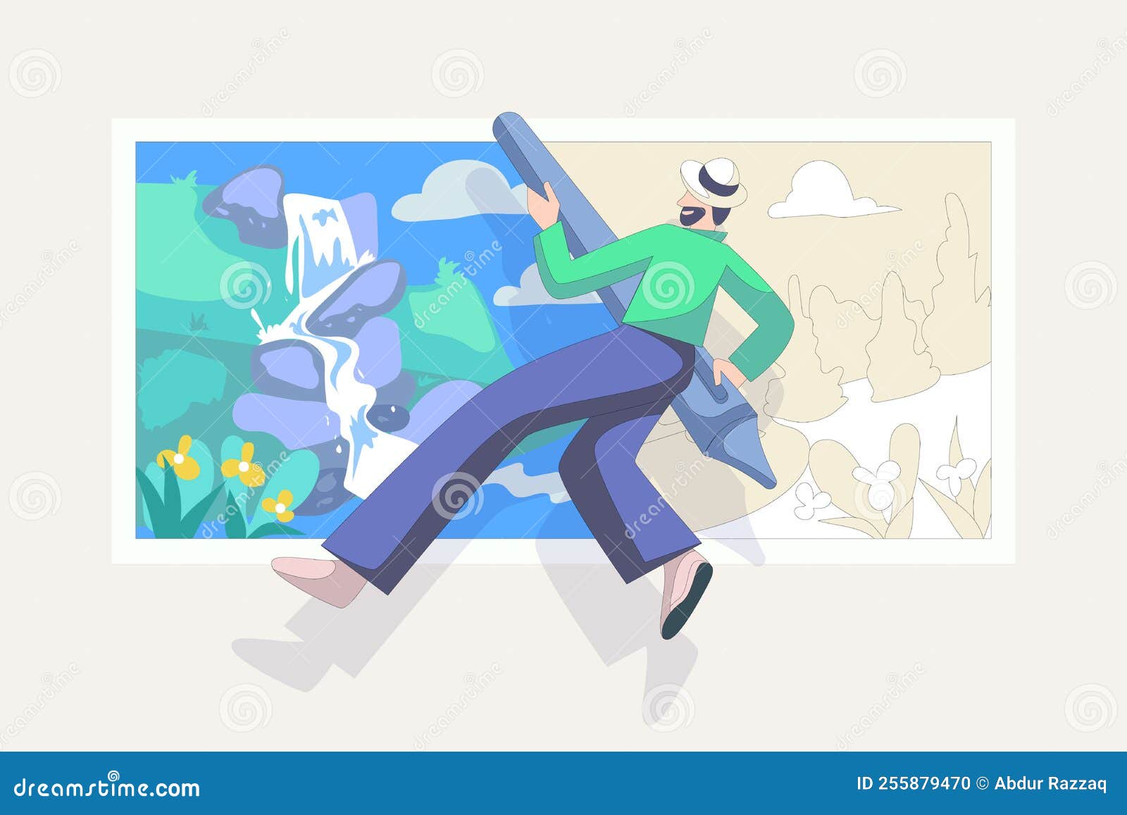 Digital Artist Concept Illustrations Vector Art Stock Illustration ...