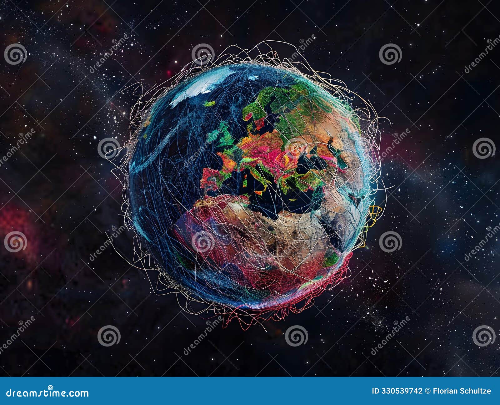 Earth Map Made With Triangles Cartoon Vector | CartoonDealer.com #43241515