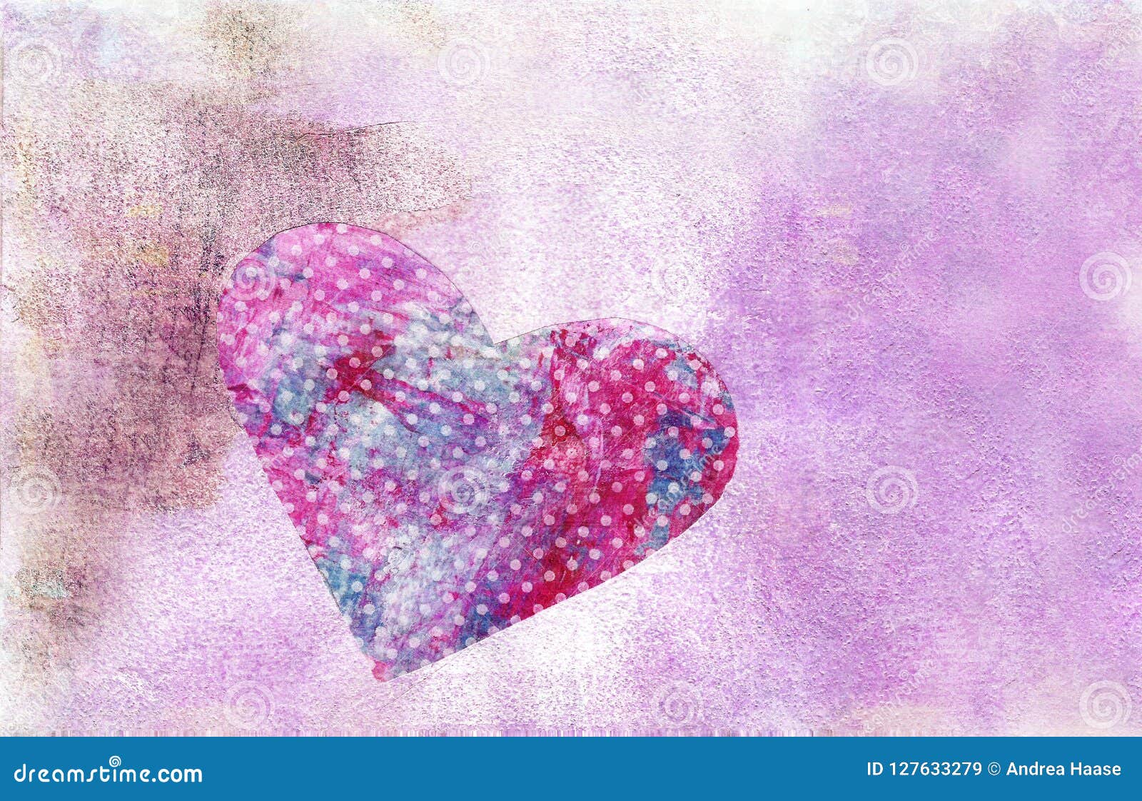 Digital Artwork Painted Heart Stock Illustration - Illustration of ...