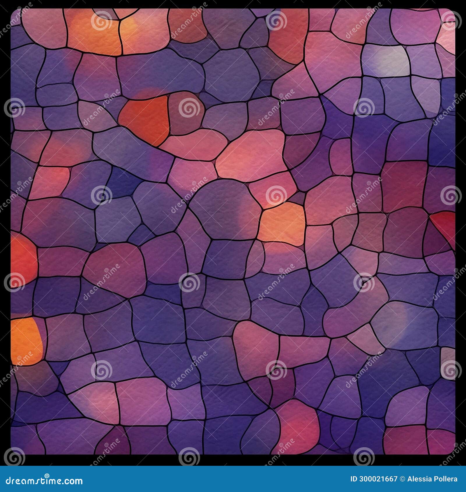 A Digital Artwork of a Stained Glass Window with an Abstract Design ...