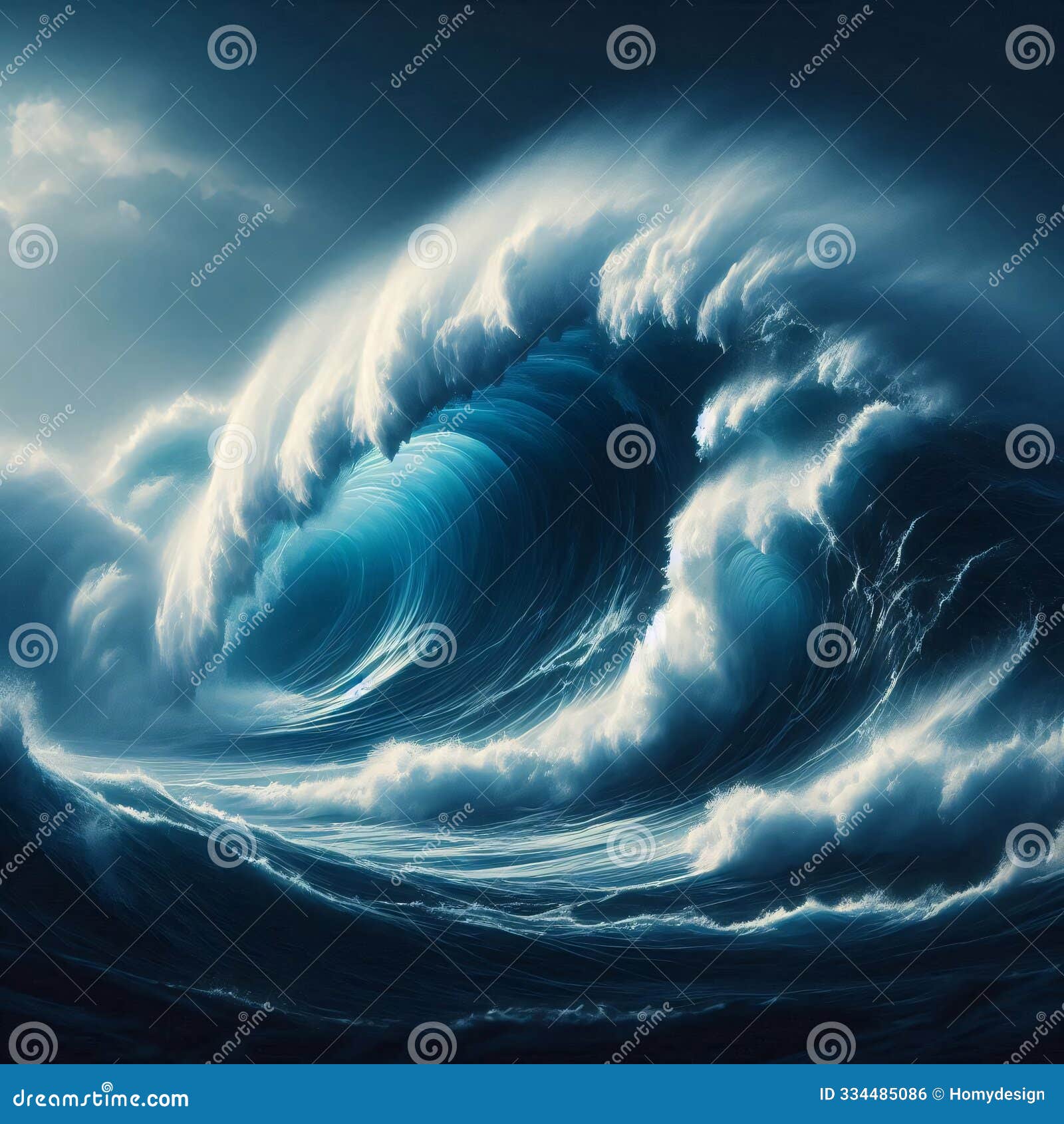 A Digital Artwork of a Stylized Wave with Intricate Lines and Patterns ...