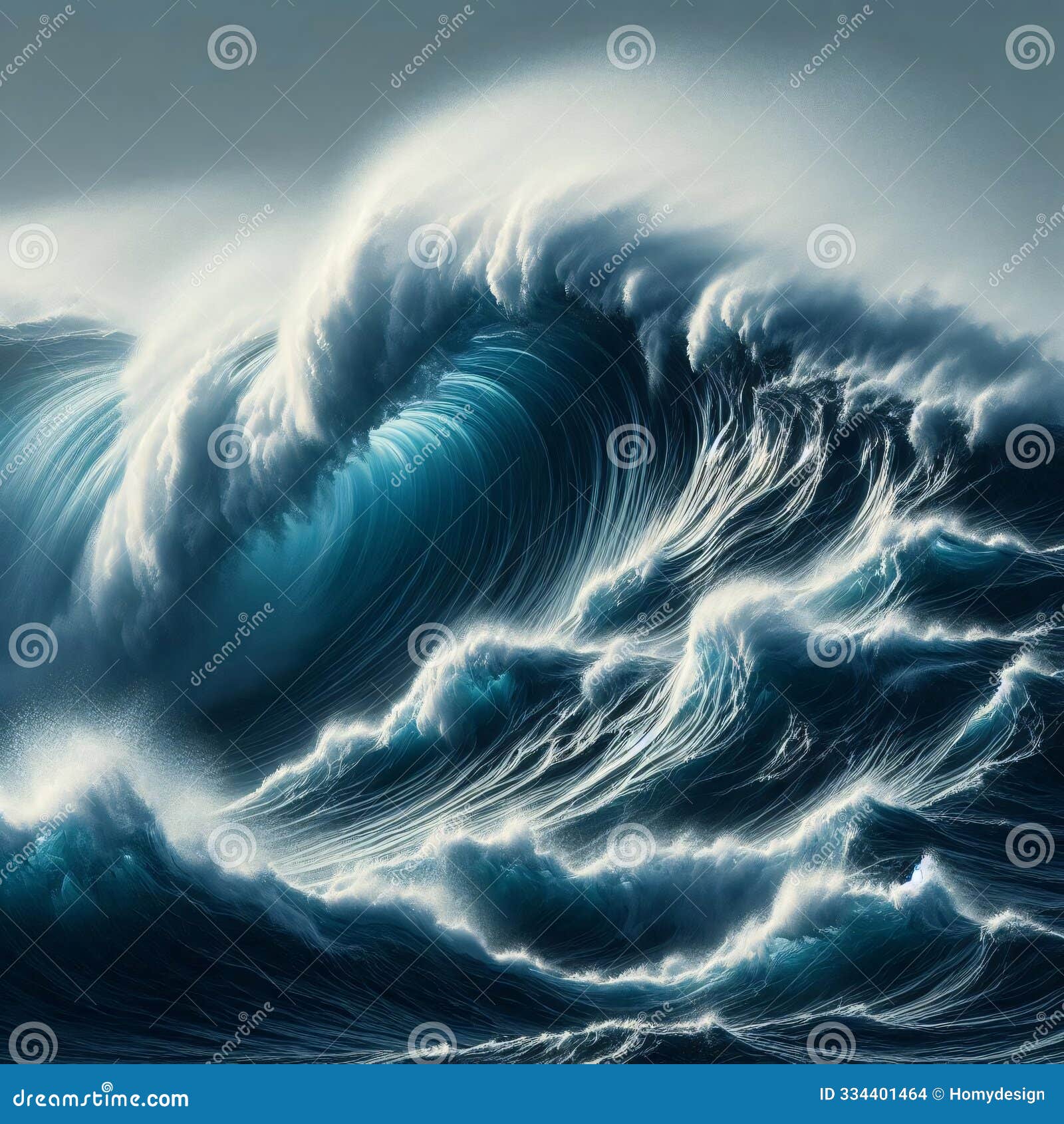A Digital Artwork of a Stylized Wave with Intricate Lines and Patterns ...