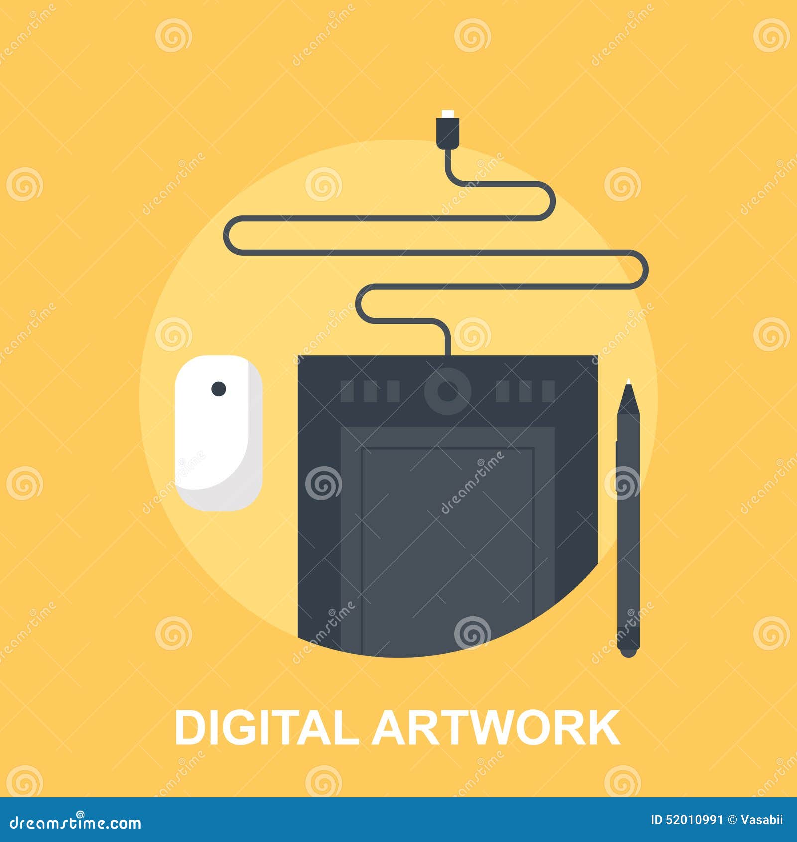 Digital Artwork stock vector. Illustration of computer - 52010991