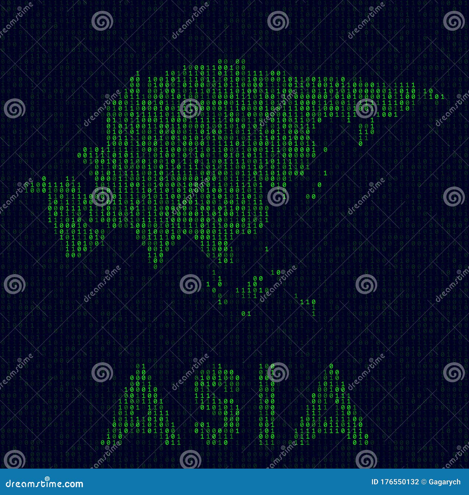 Digital Map Of Asia: A Visual Representation Of Connectivity Stock ...