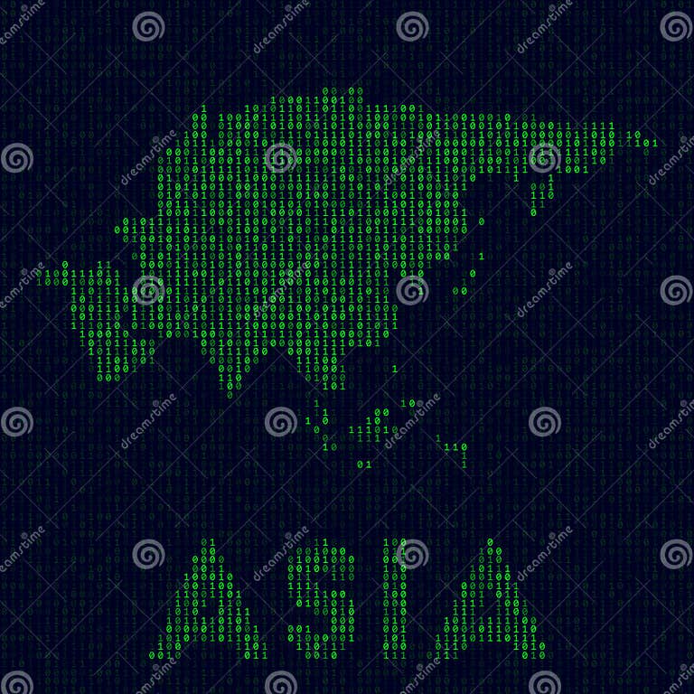 Digital Asia logo. stock illustration. Illustration of hacking - 176550132