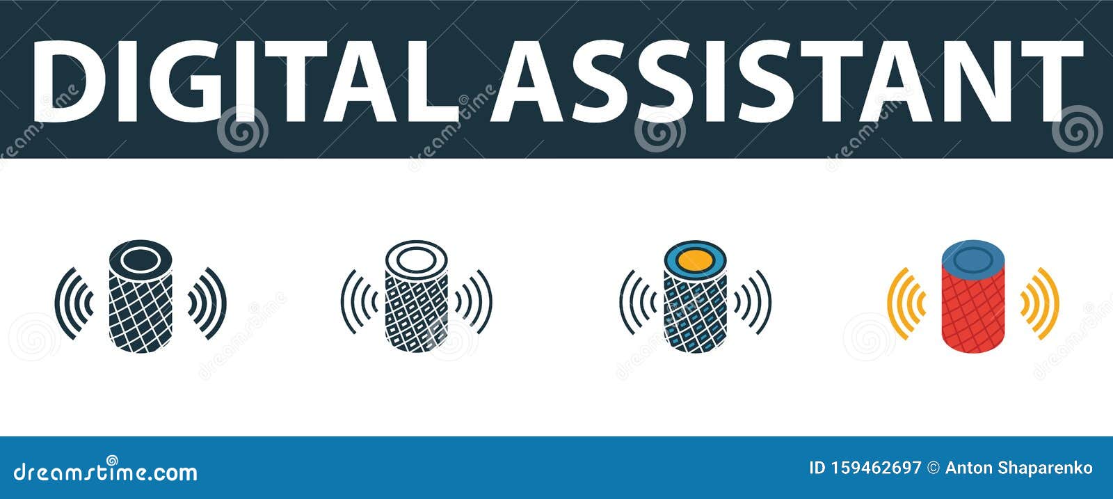 Digital Assistant Icon Set. Premium Symbol in Different Styles from ...