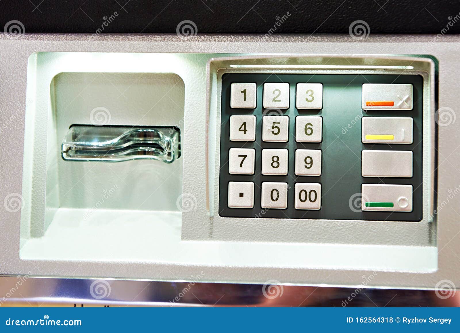 Digital ATM Panel and Card Slot Stock Photo - Image of password ...