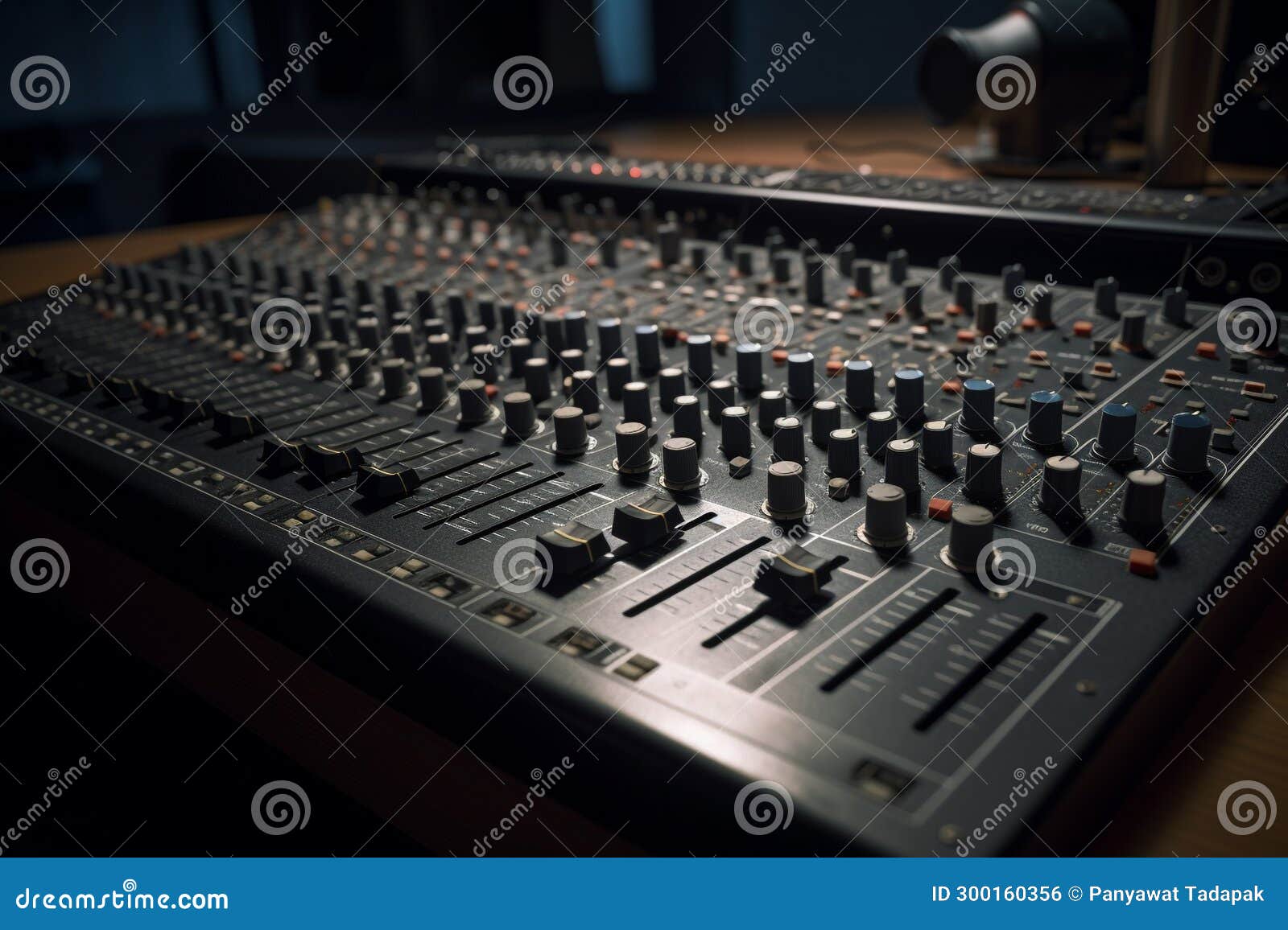 Professional Sound and Audio Mixer Control Panel by Generative AI Stock ...