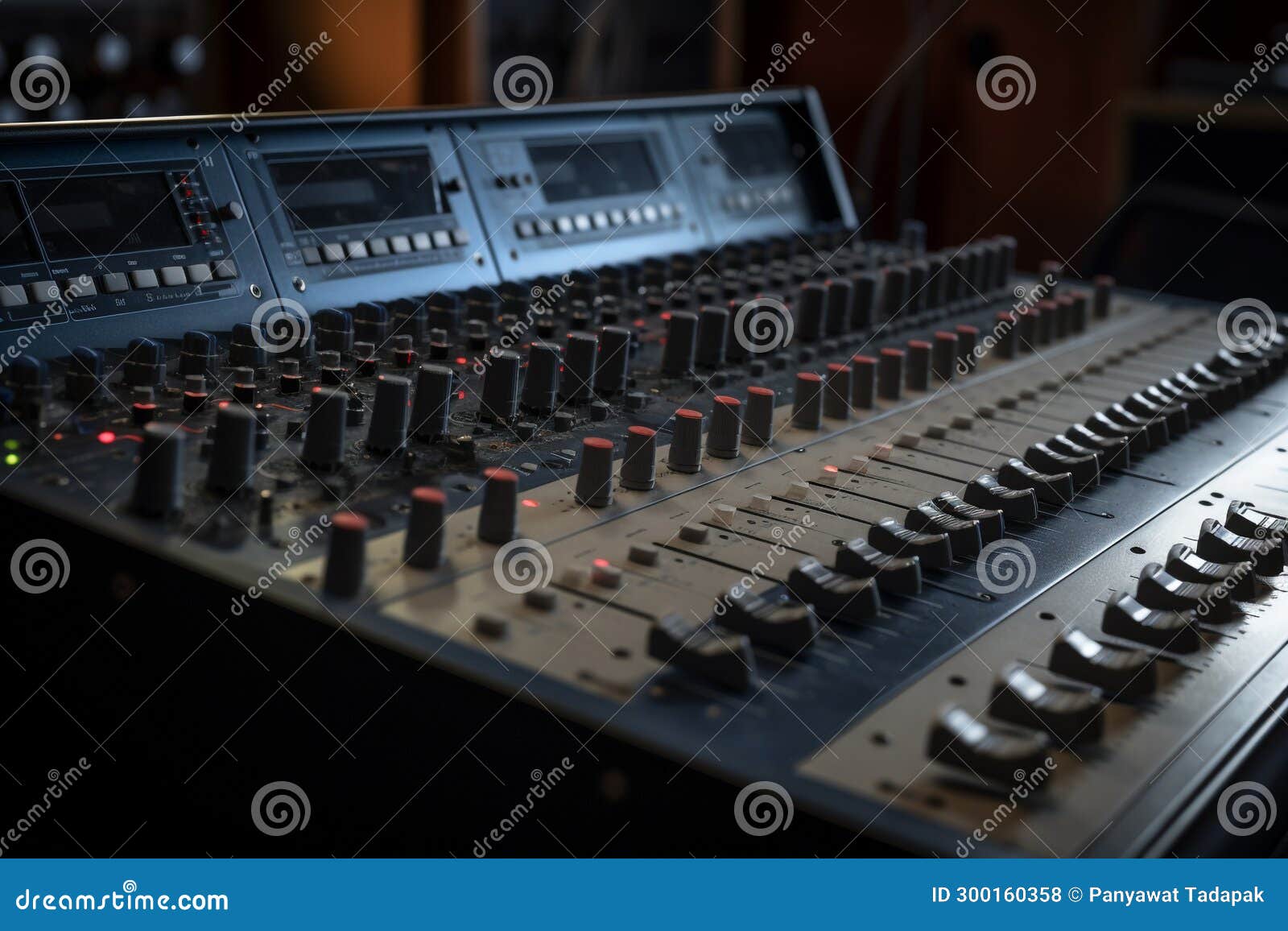 Professional Sound and Audio Mixer Control Panel by Generative AI Stock ...