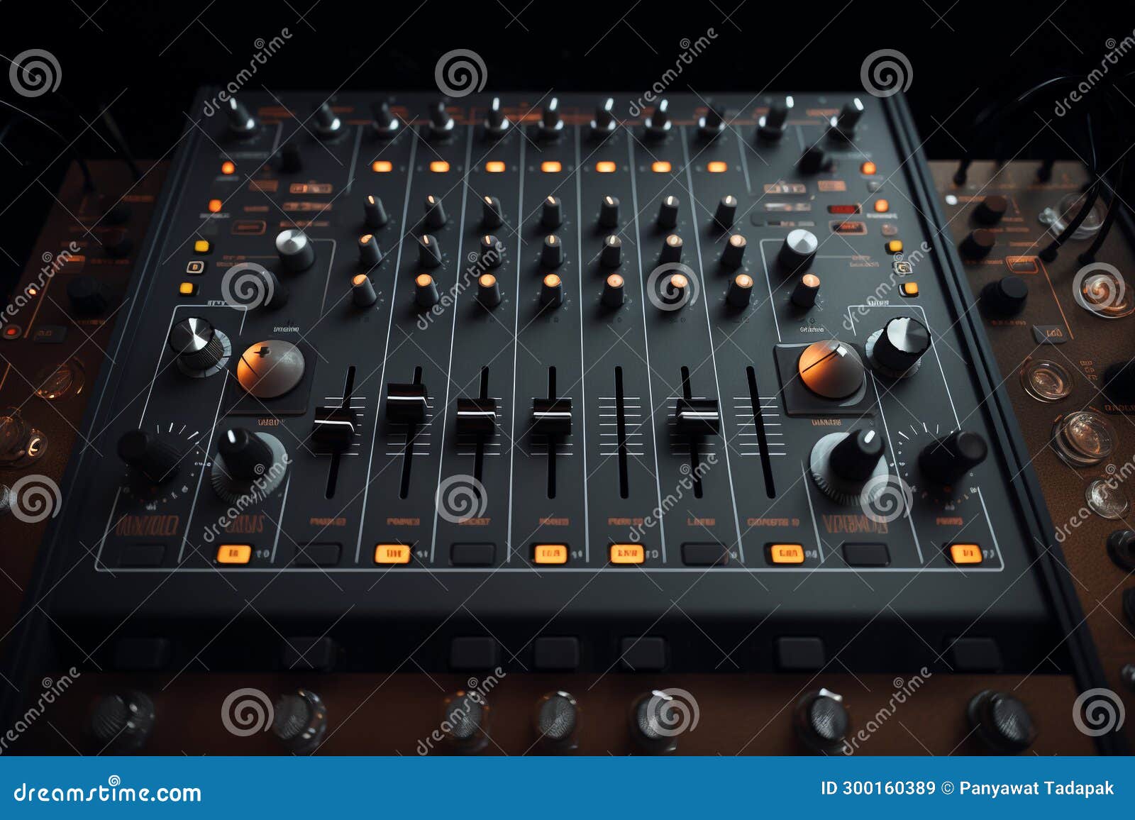 Professional Sound and Audio Mixer Control Panel by Generative AI Stock ...
