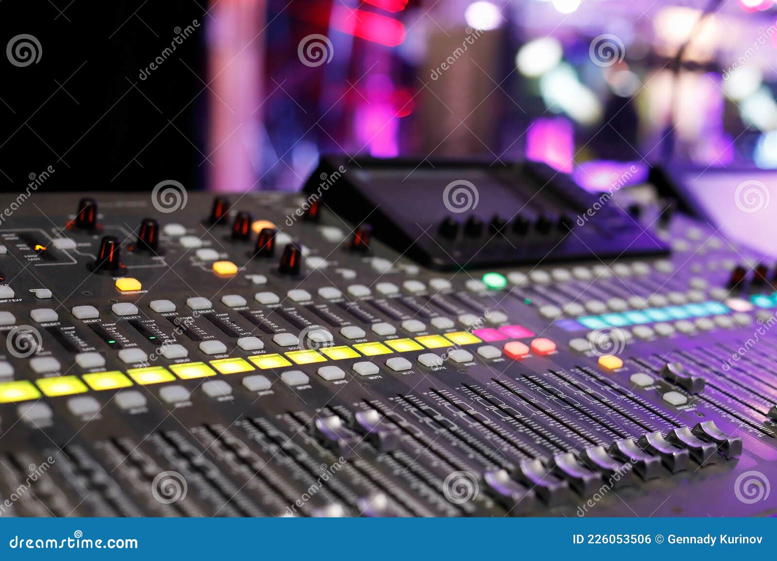 Digital Audio Mixing Console at a Live Event Stock Photo - Image of ...