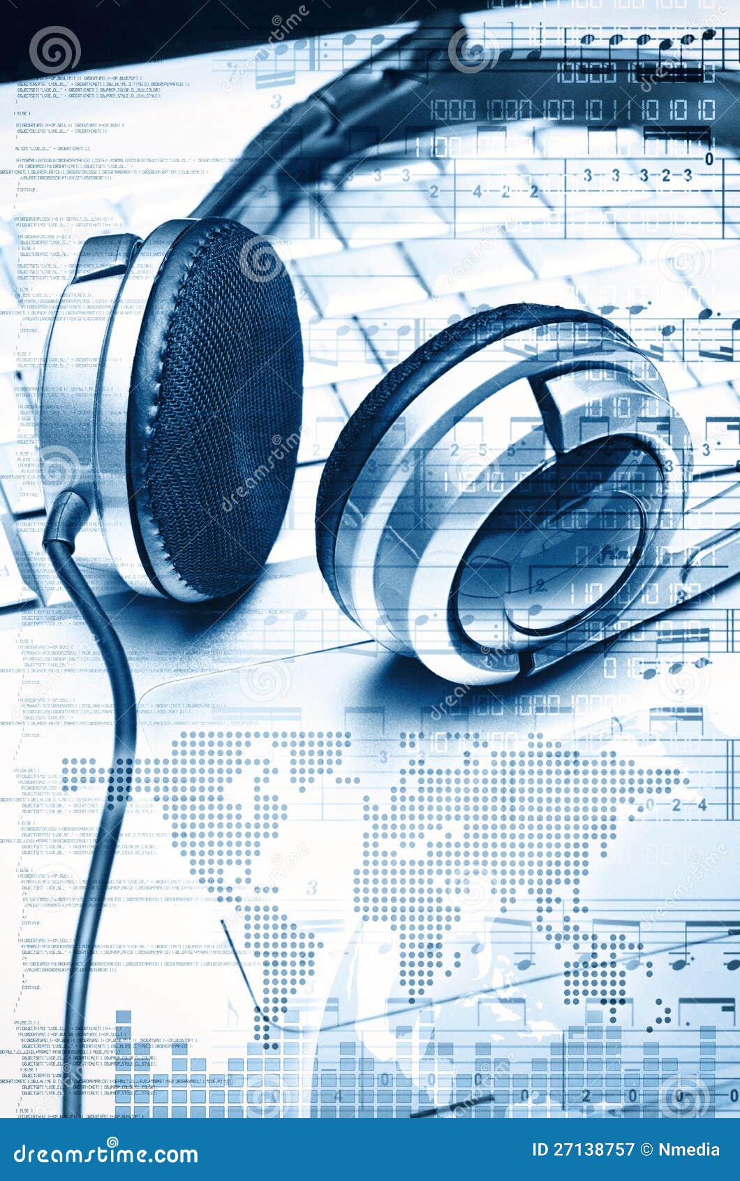 Digital Audio And Music Concept Stock Image - Image of illustration ...