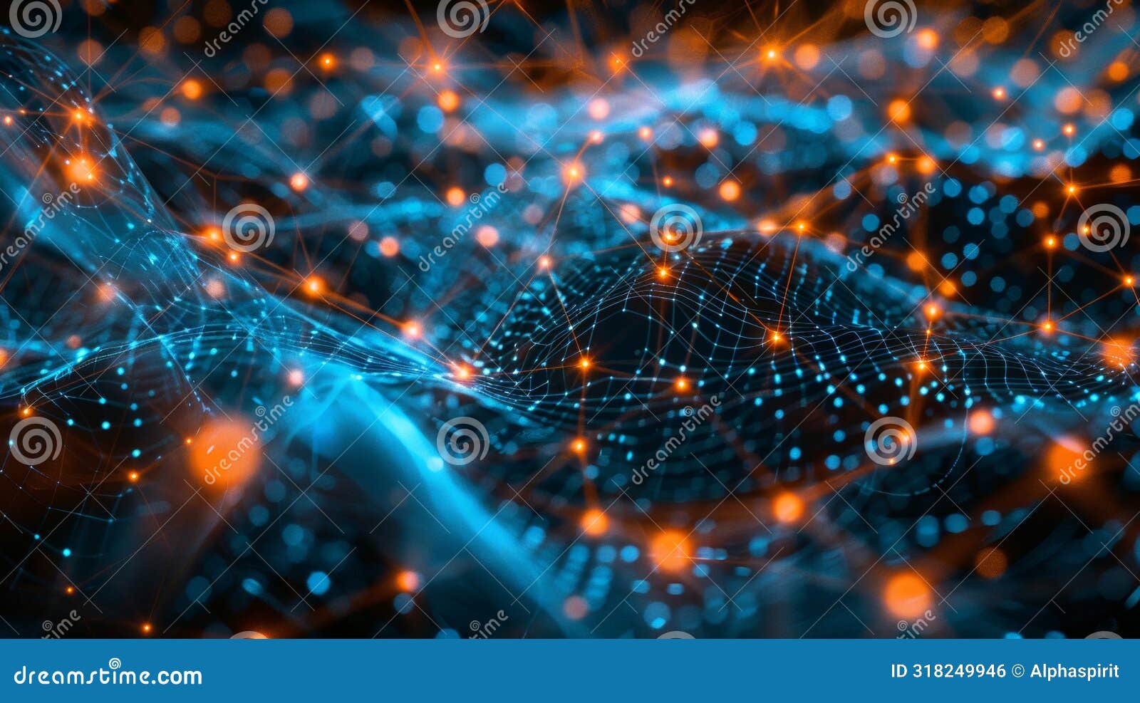 Digital Backdrop with Glowing Connections Ideal for Tech Themes Stock ...