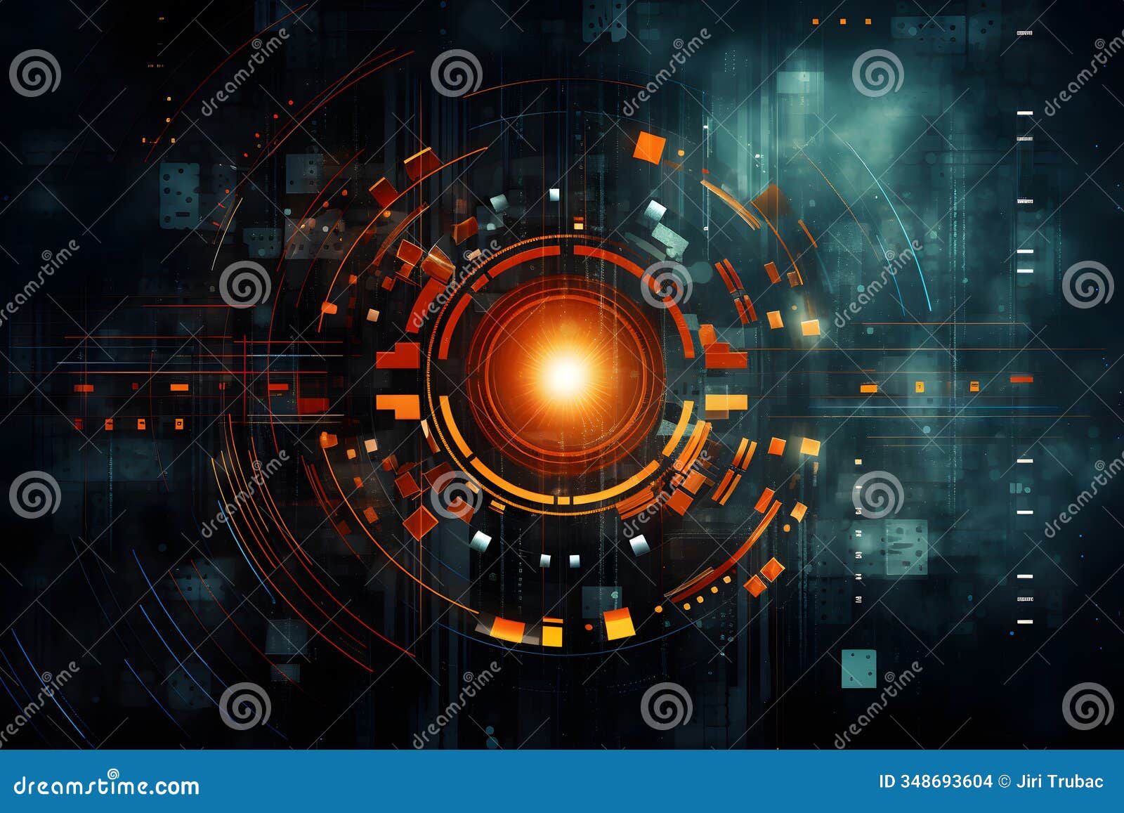 Digital Backdround Ideal For Technological Operations, Neural Networks, AI, Data Transmission ...