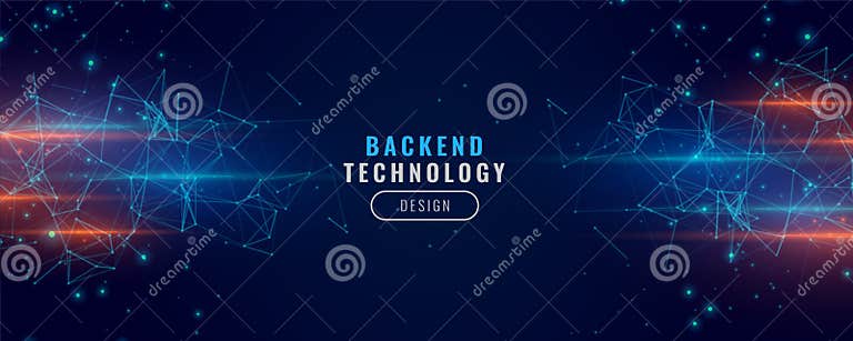 Digital Backend Technology Concept Particle Background Design Stock ...