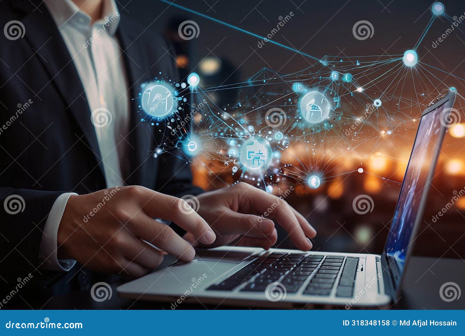 Abstract Digital Technology Background, Artificial Intelligence, Generative, Ai Stock ...