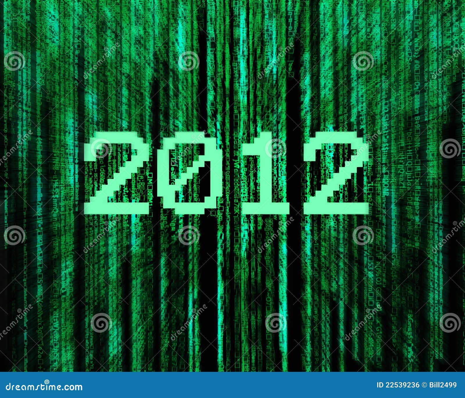 Digital background 2012. stock illustration. Illustration of decorative ...