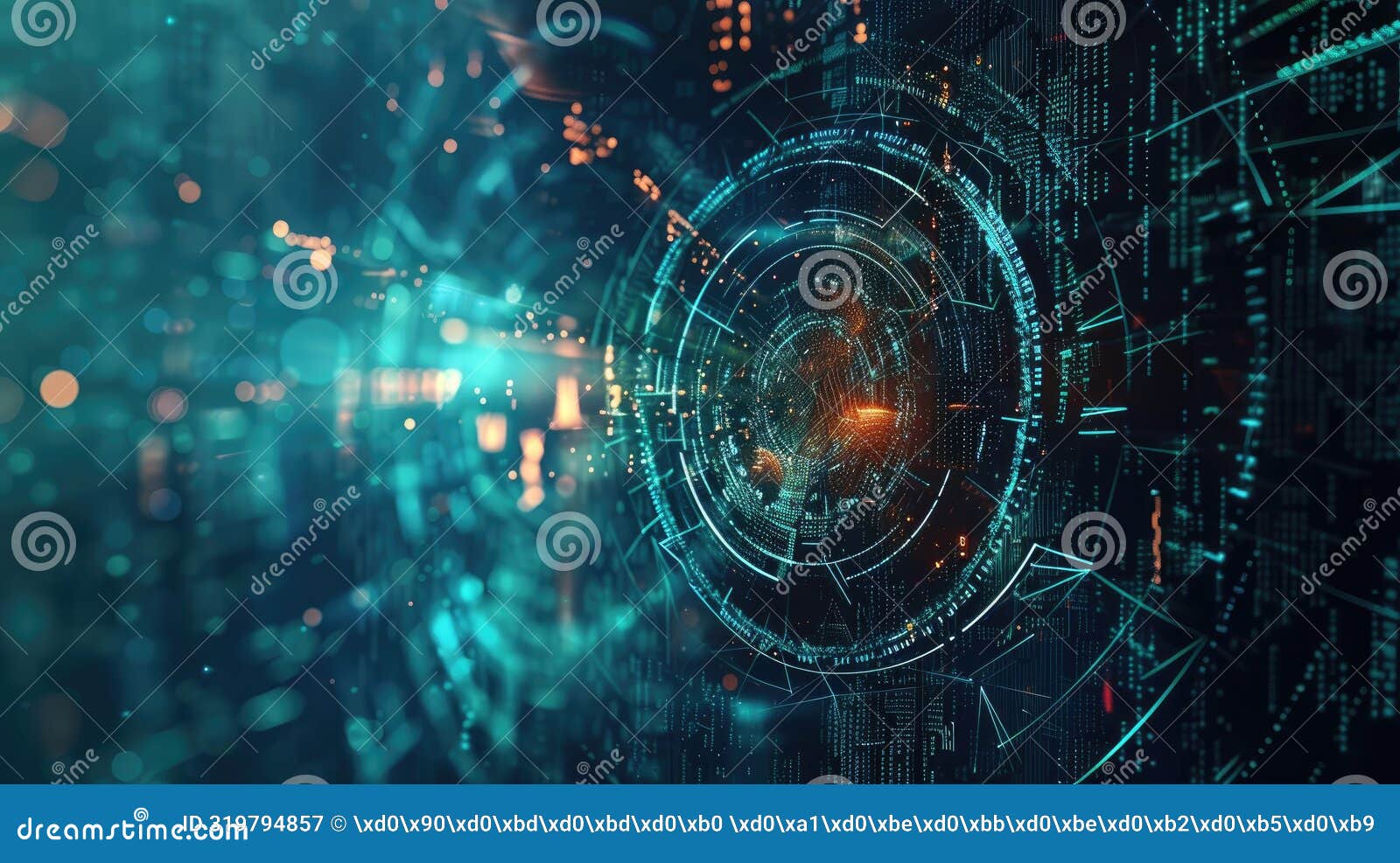Digital Background Ai Technology Computer Technology Stock Illustration ...