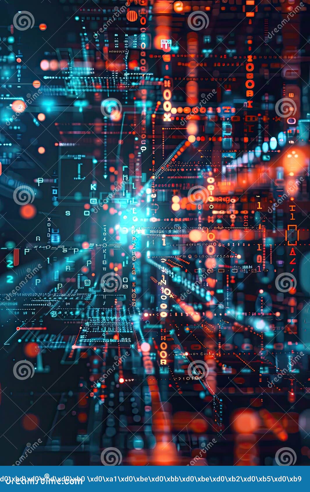 Digital Background Ai Technology Computer Technology Stock Illustration ...