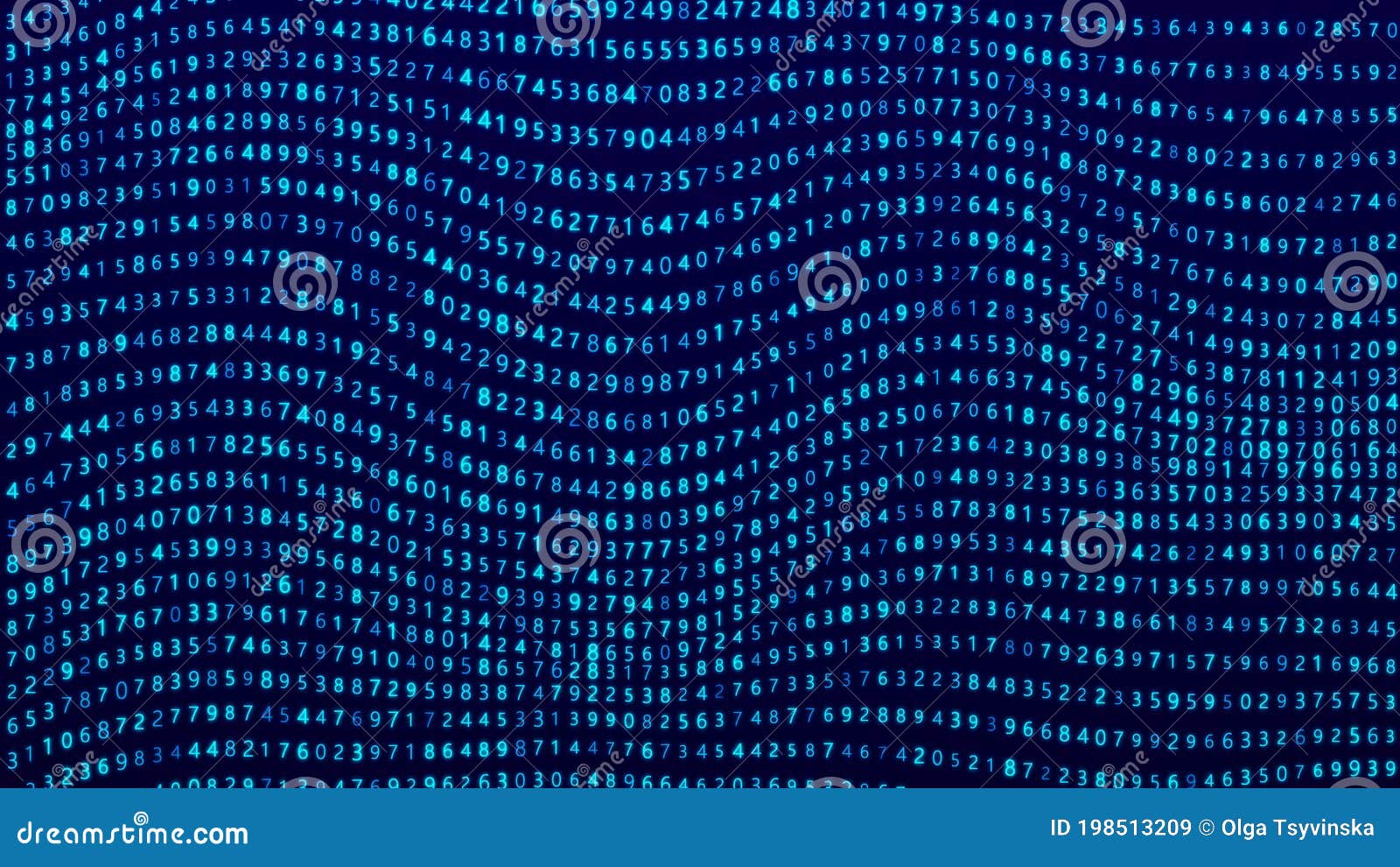 Digital Background. Big Data. Hacker Concept. Abstract Matrix. Computer Generated Many Numbers ...