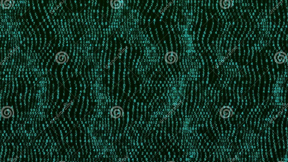 Digital Background. Big Data. Hacker Concept. Abstract Matrix. Computer Generated Many Numbers ...