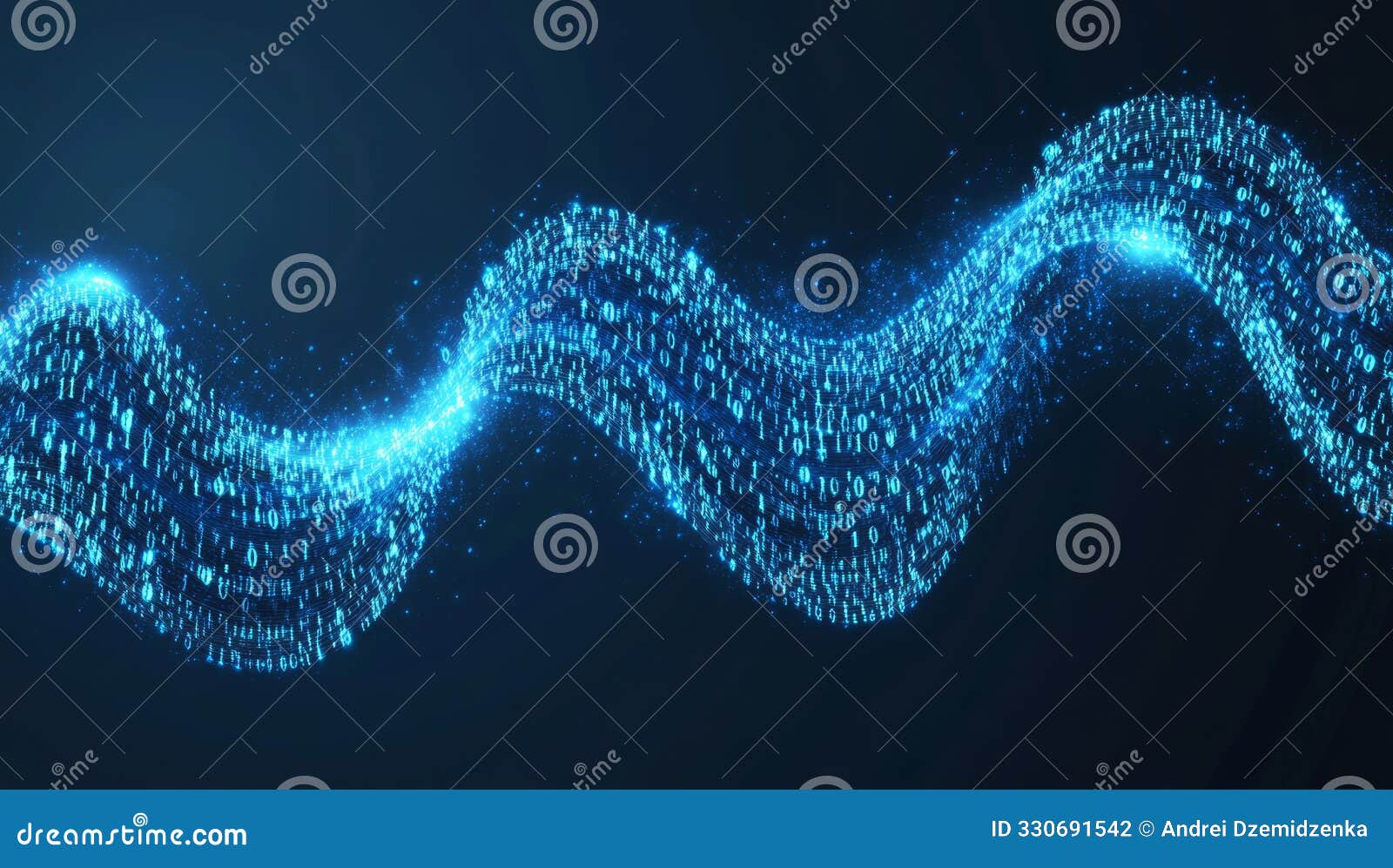 Digital Background with Binary Code and Stock Algorithms Running in the ...
