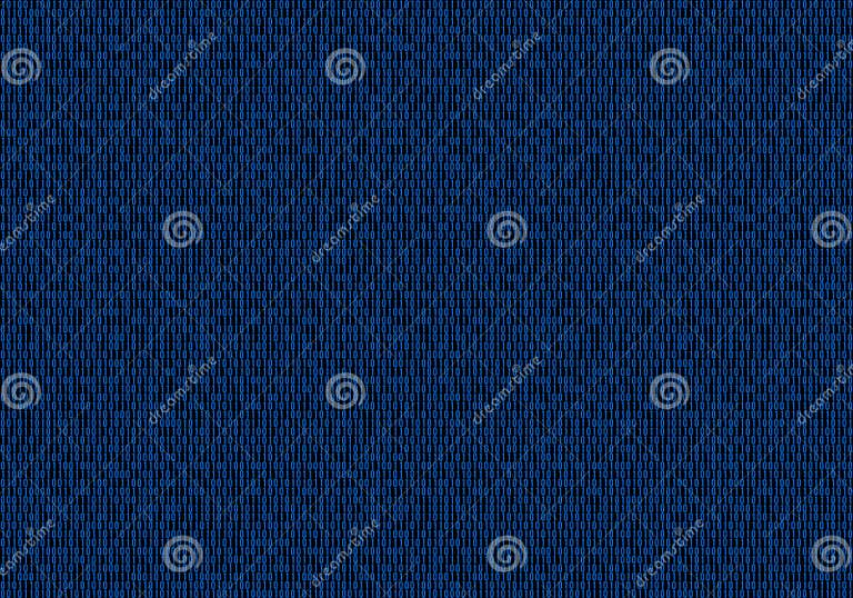 Abstract Binary Code on Blue Digital Screen Stock Photo - Image of zero ...