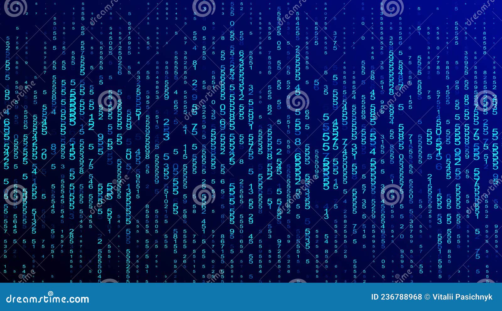 Digital Background Blue Matrix Coding Or Hacking Concept Abstract