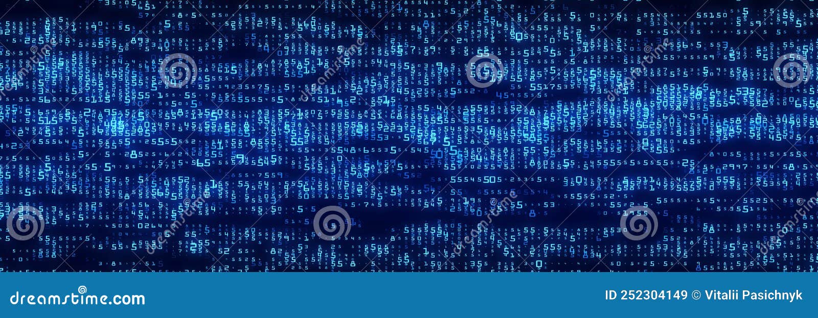 Digital Background Blue Matrix Coding Or Hacking Concept Abstract