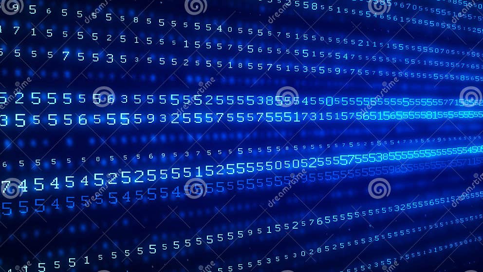 Digital Background Blue Matrix Coding Or Hacking Concept Abstract Data Concept 3d Rendering