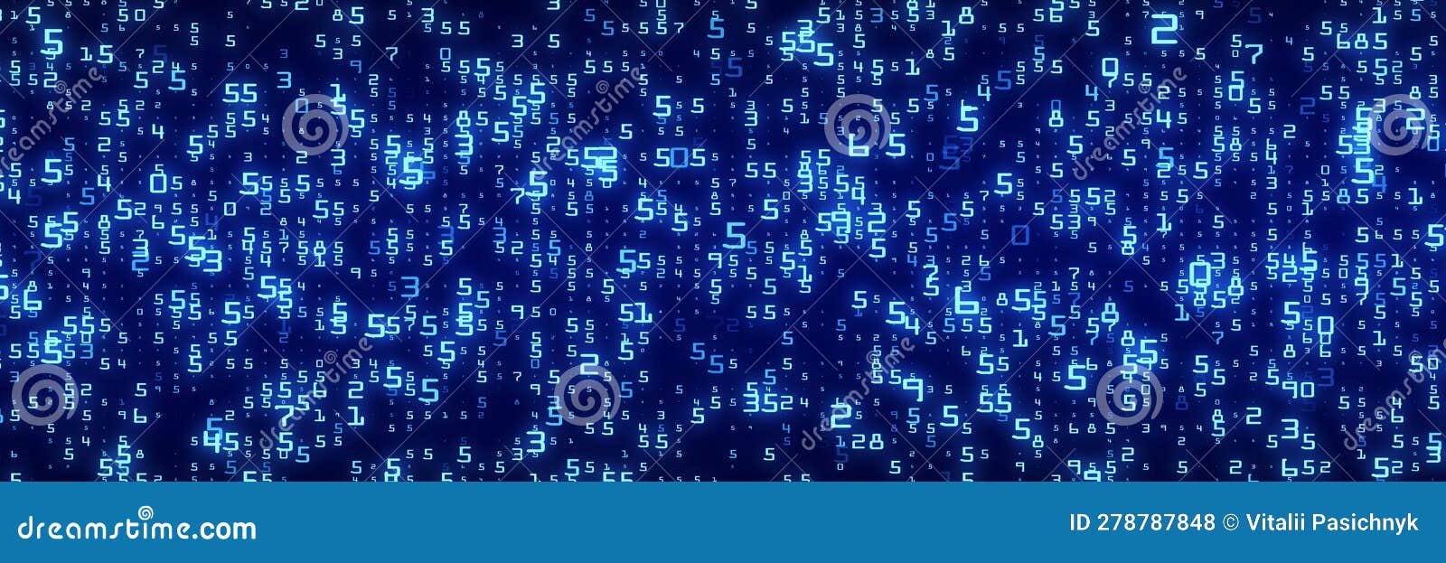 Digital Background Blue Matrix Coding Or Hacking Concept Abstract Data Concept 3d Rendering 8575