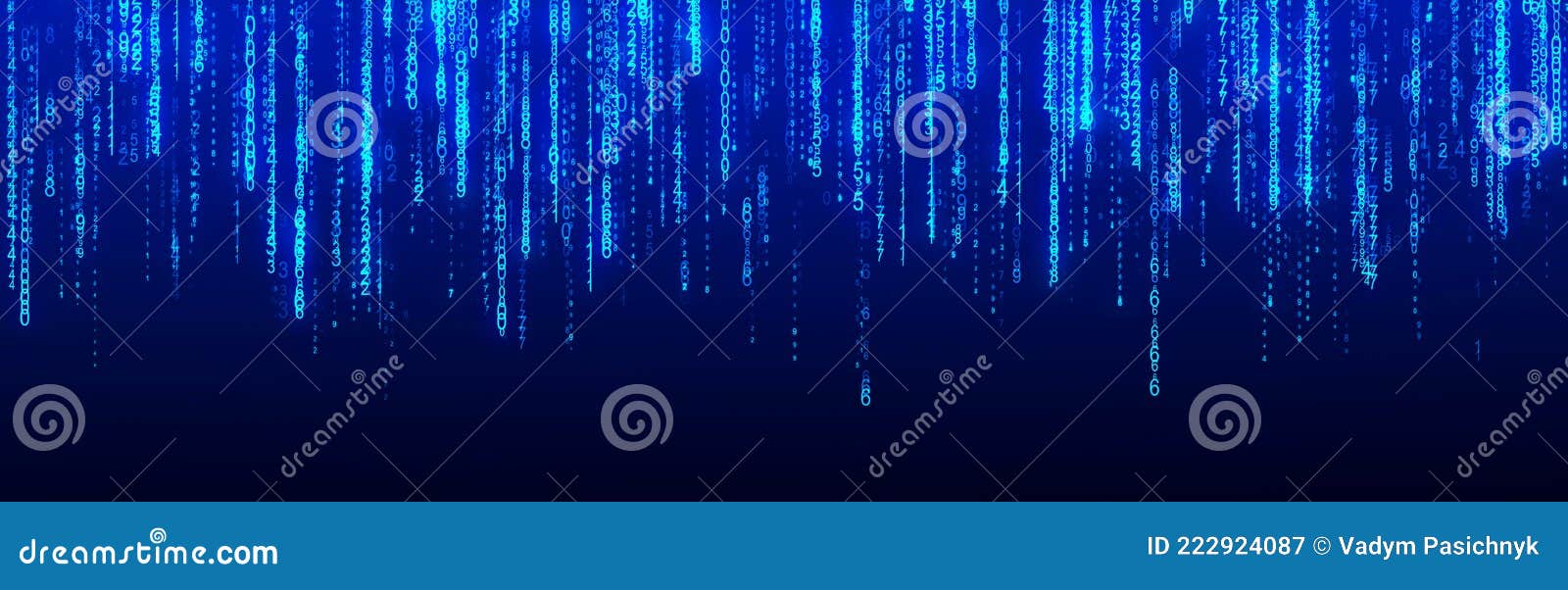 Digital Background Blue Matrix Matrix Style Program Stream Of Decimal Digits Computer Code